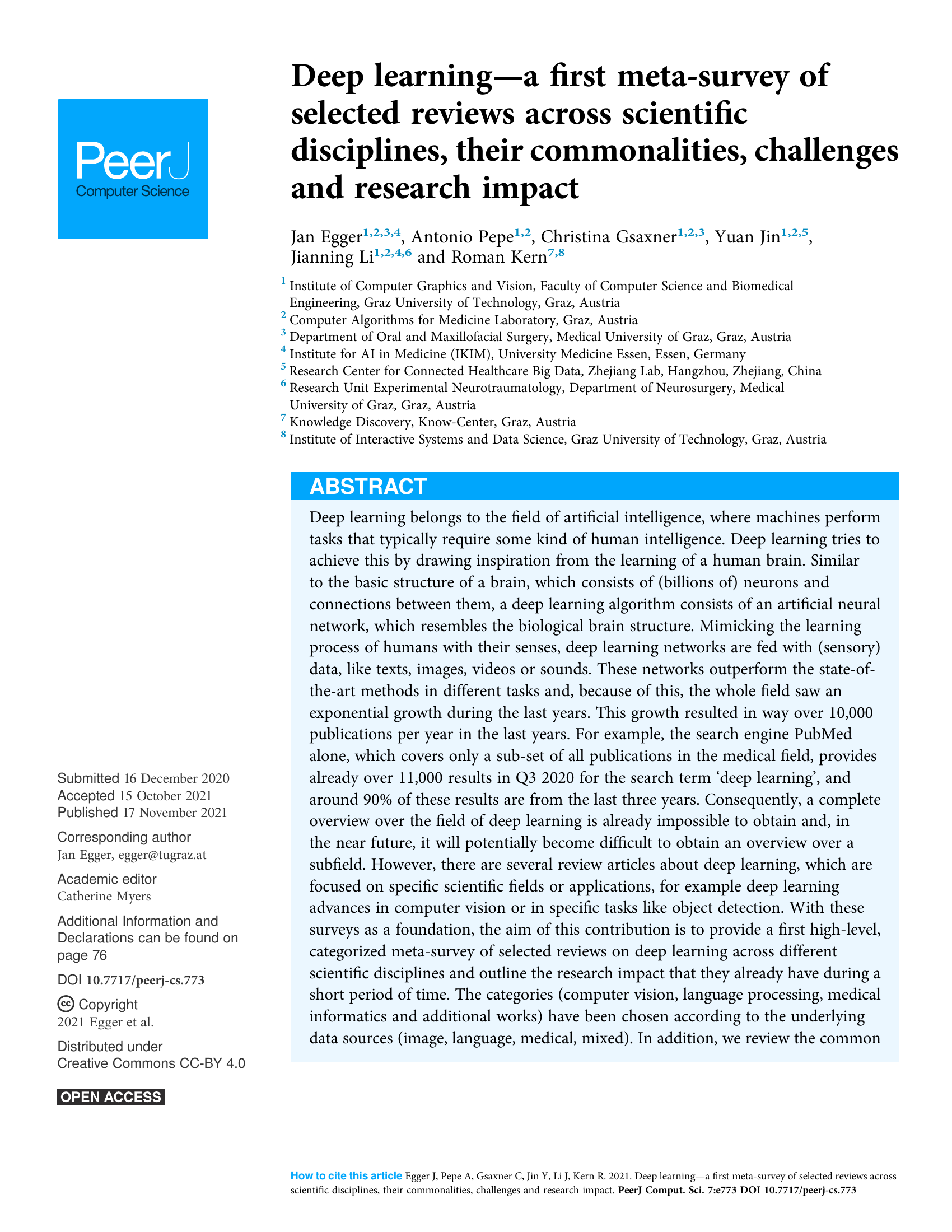 Deep learning—a first meta-survey of selected reviews across scientific ...