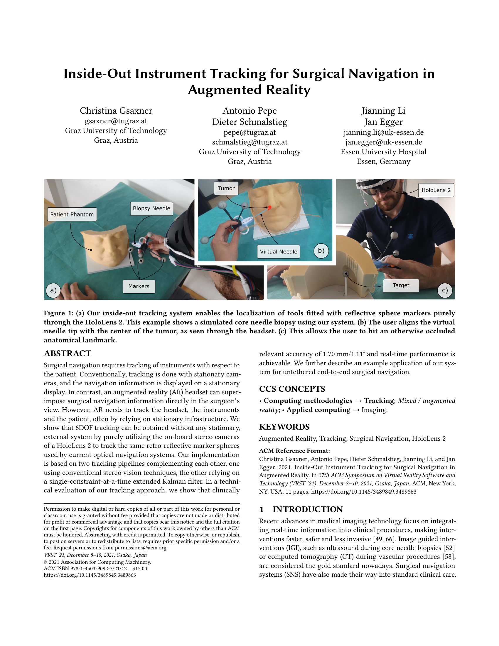 Inside-out instrument tracking for surgical navigation in augmented ...